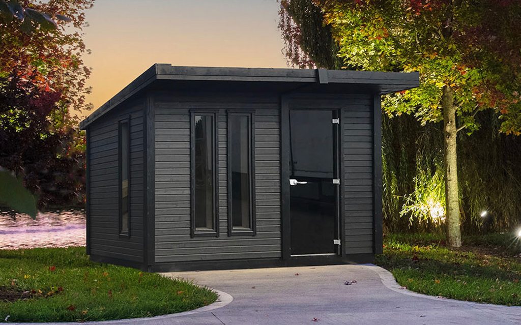 Perinteinen Panorama M Musta Pihasauna - Lux Sauna